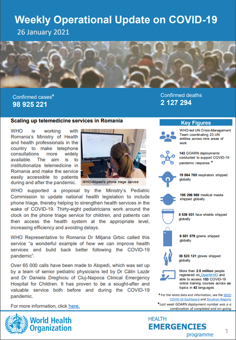 Weekly operational update on COVID-19 - 26 January 2021