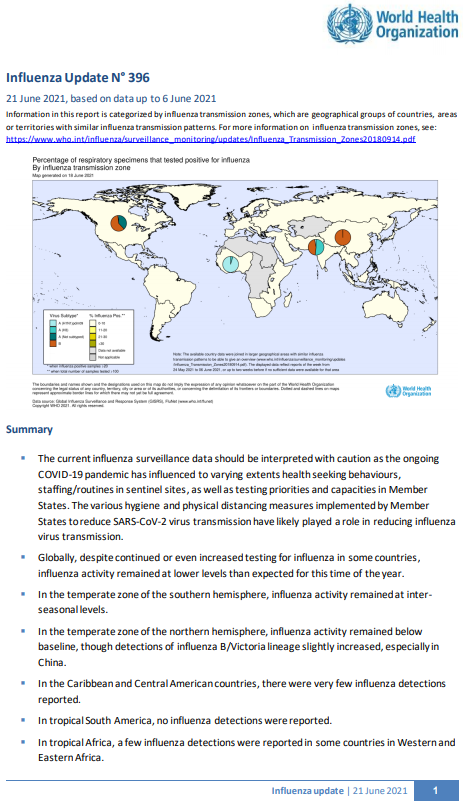 Influenza Update N° 396