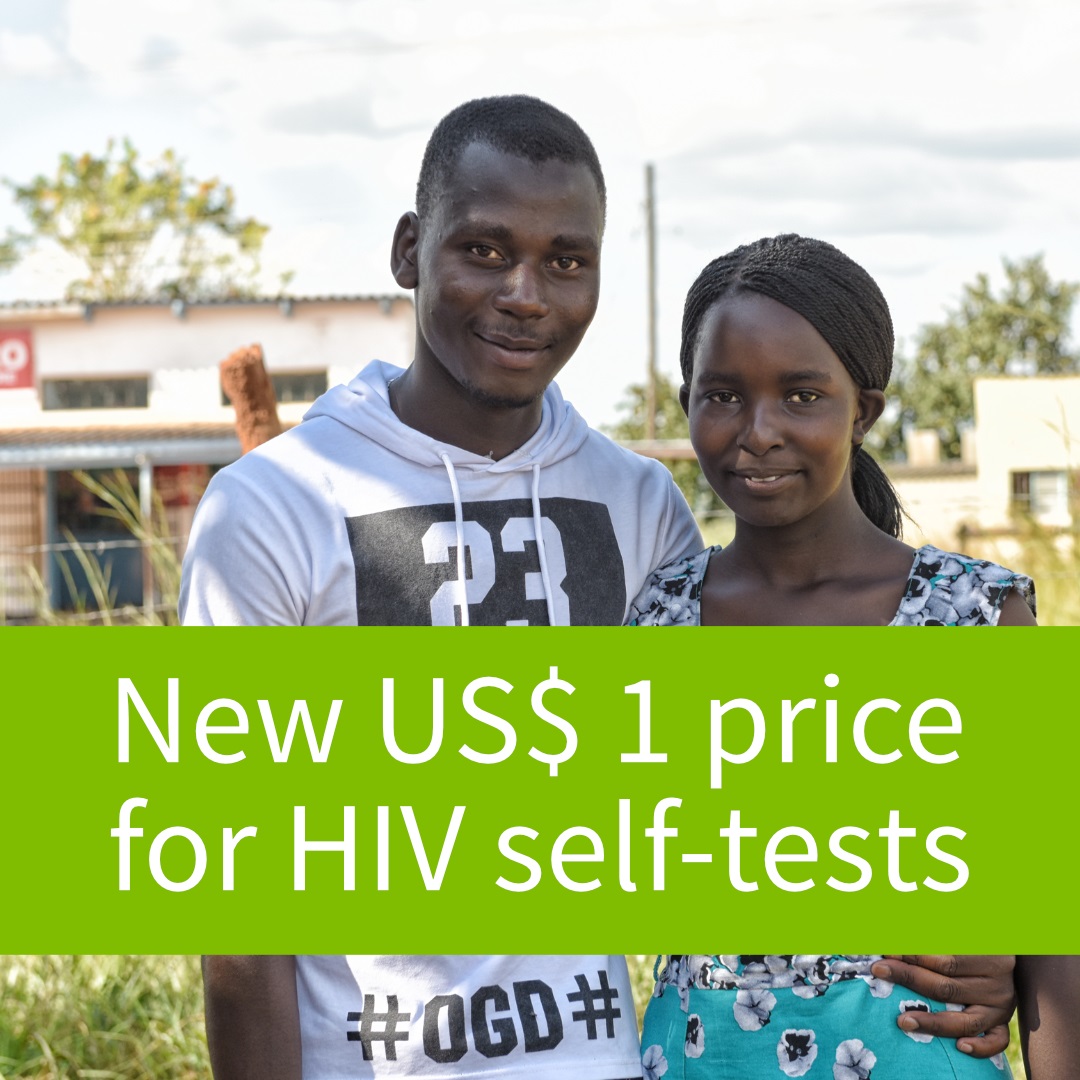 New US$ 1 price for HIV self-tests