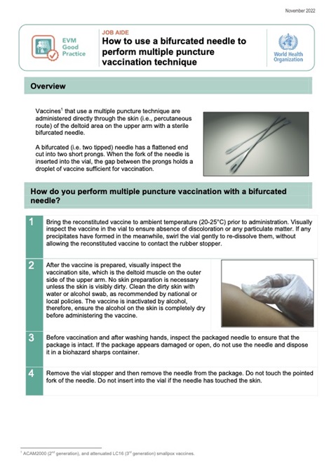 How to use a bifurcated needle to perform multiple puncture vaccination ...
