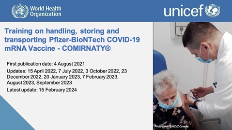 Training on handling, storing and transporting Pfizer-BioNTech COVID-19 ...