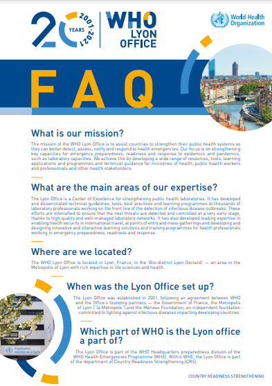 Brochure: FAQ WHO Lyon Office