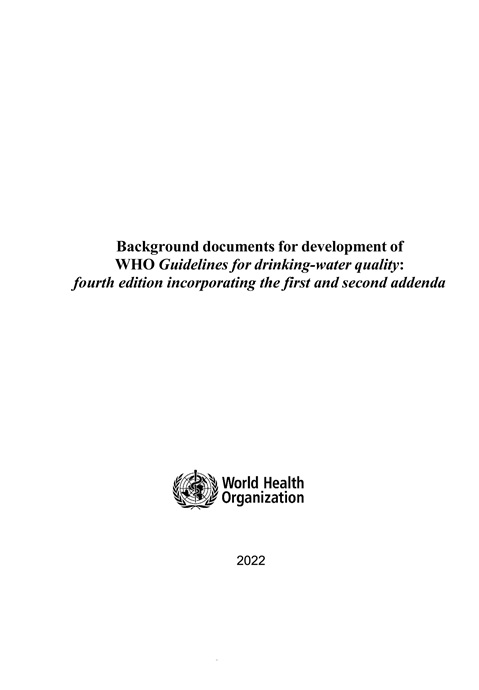 Background documents for development of WHO Guidelines for drinking ...