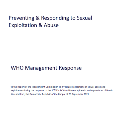 WHO Management Response Plan