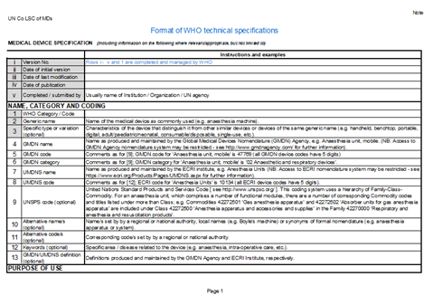 WHO Technical Specifications for 13 Medical Devices on UN Life-Saving ...