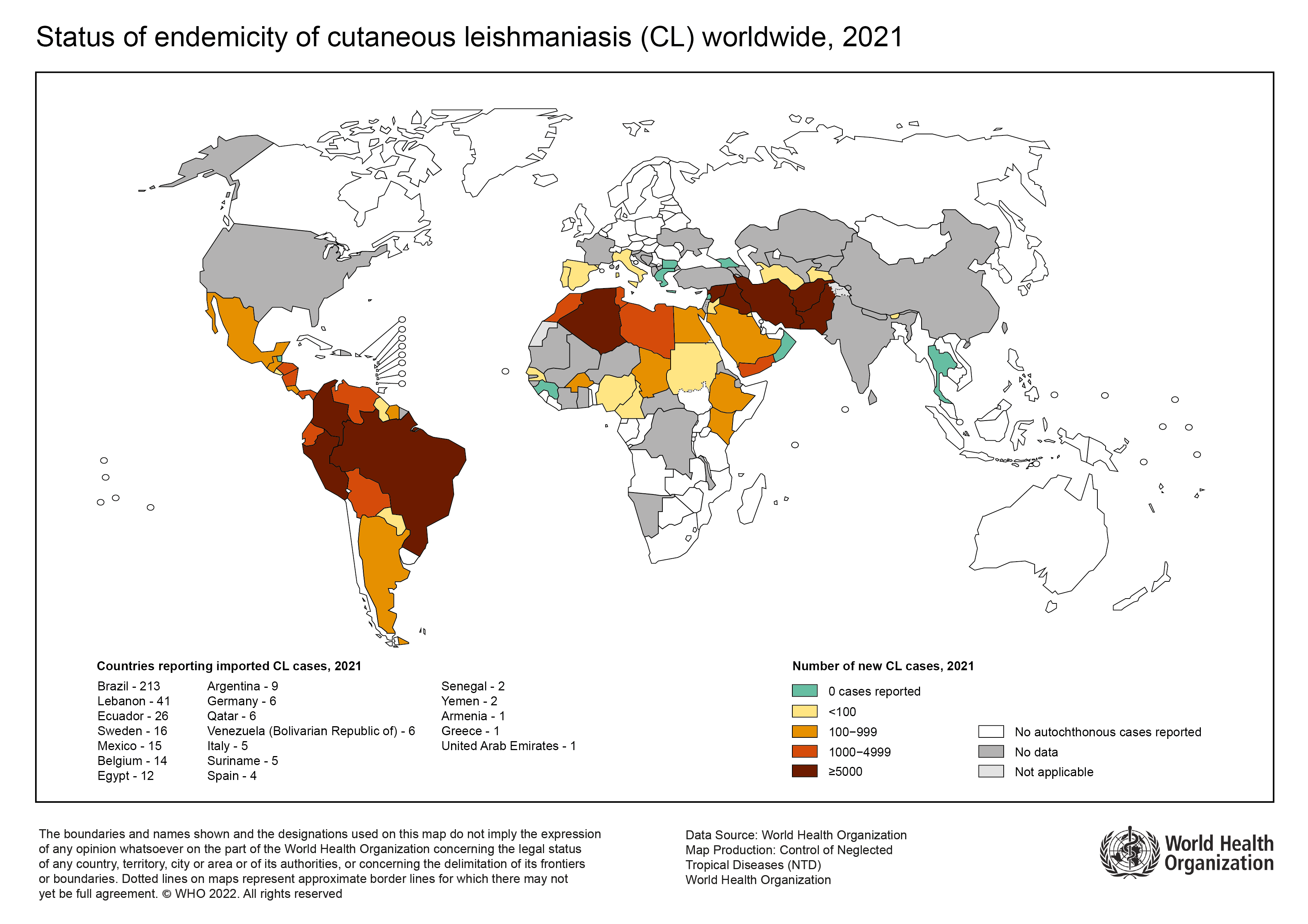 Cutaneous Leishmaniasis Map