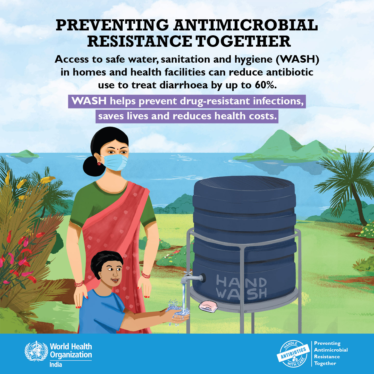 Wash help prevent drug resistance infections