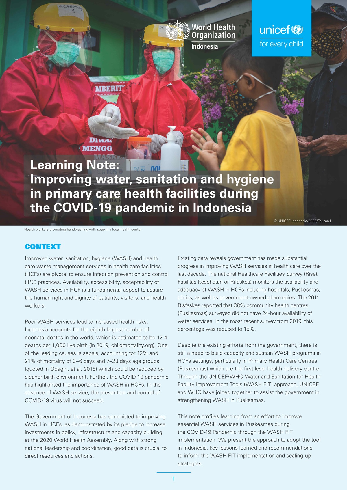Learning Note: Improving water, sanitation and hygiene in primary care ...