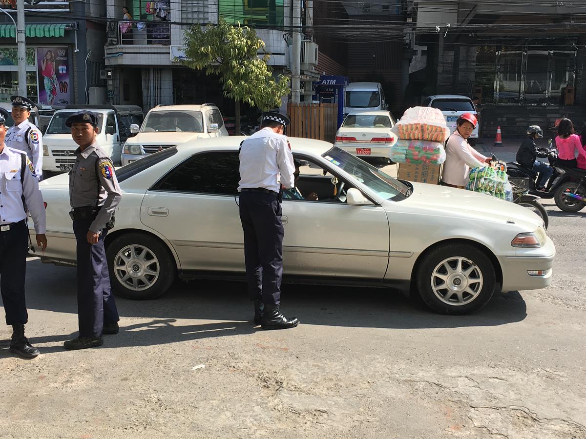 Messages for safety on Myanmar roads