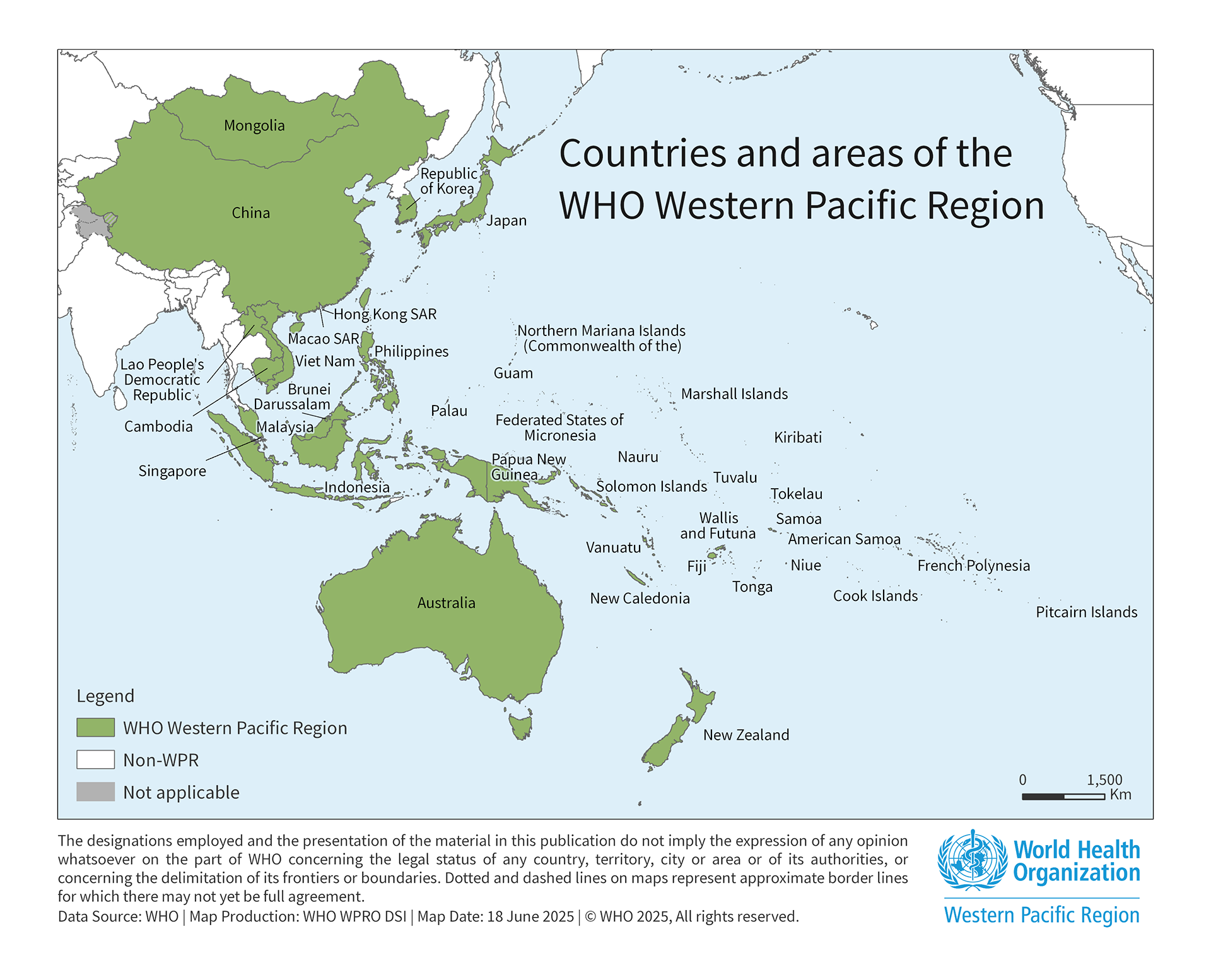 Pacific West Region Map With Capitals