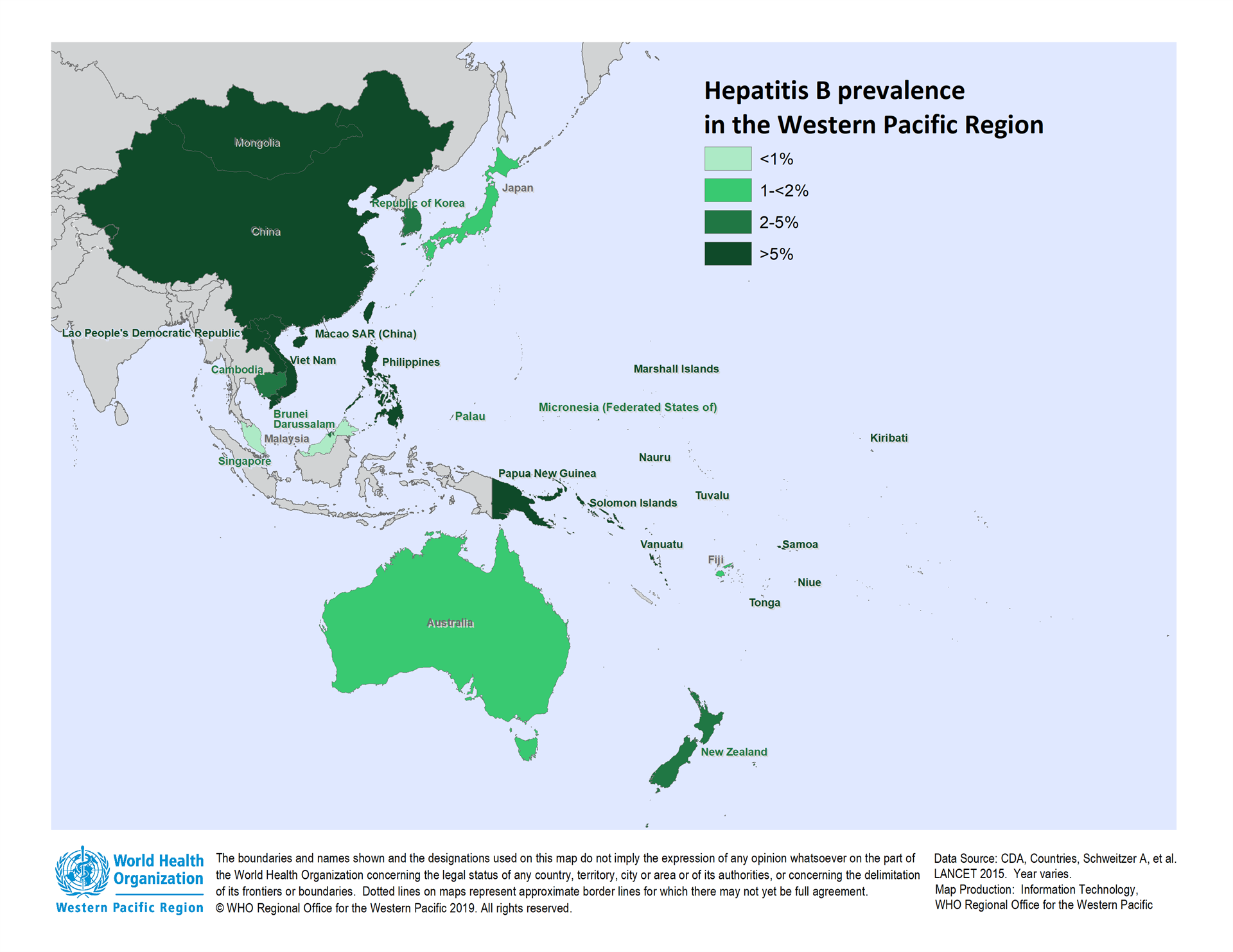 Regional hepatitis data